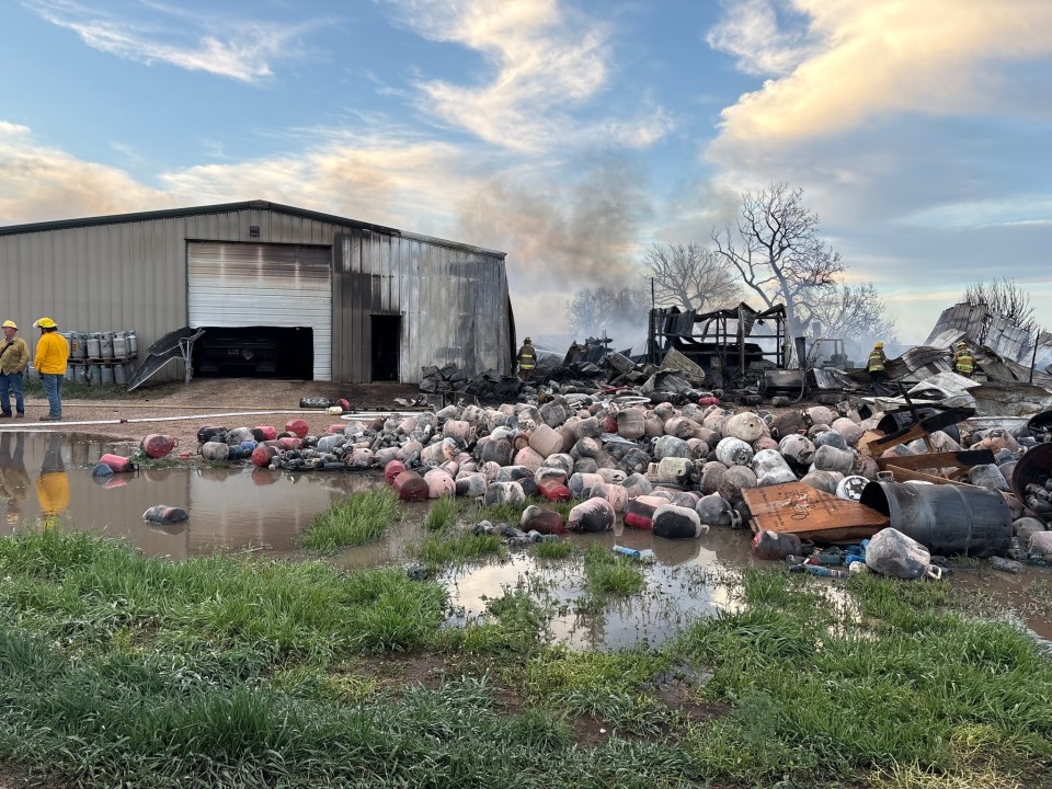 Propane tanks explode during fire near Sturgis - AOL