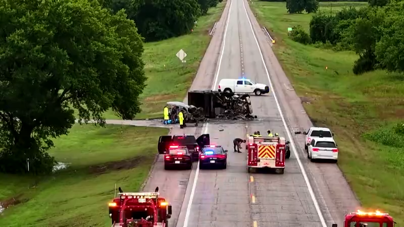 At least one person dead in fiery crash along US-177 - AOL