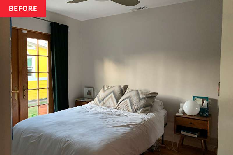 Picture Rail Molding Made Their 140-Square-Foot Bedroom Feel Taller - AOL