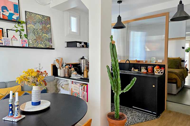 A Glass Partition Turns a 270-Square-Foot Studio Into a Proper One ...