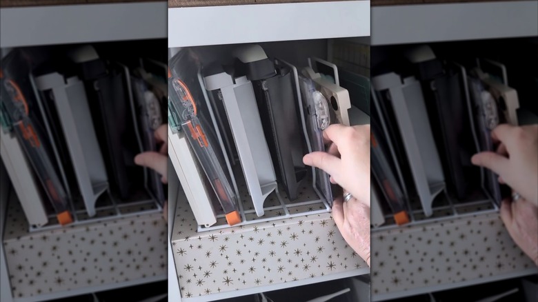 Upcycle An Old Pot Lid Organizer Into The Perfect Craft Room Storage ...